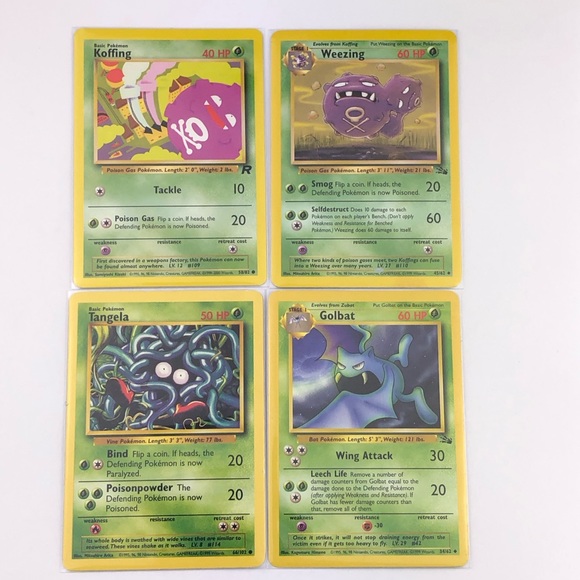 Pokemon | Toys | Pokemon Vintage Card Grass Type Lot D | Poshmark